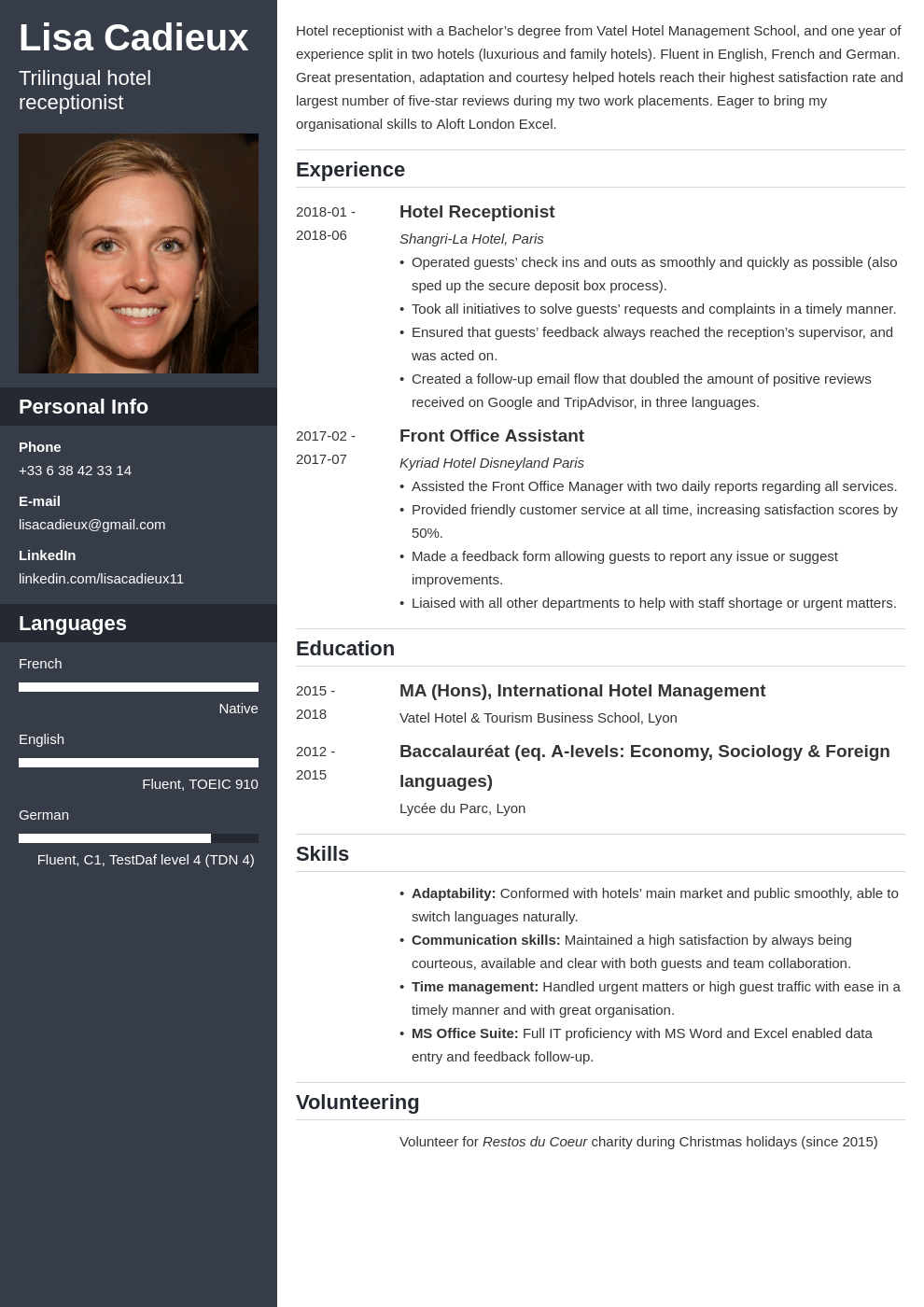 CV En Anglais exemples Et Conseils Pour R diger Un Resume 