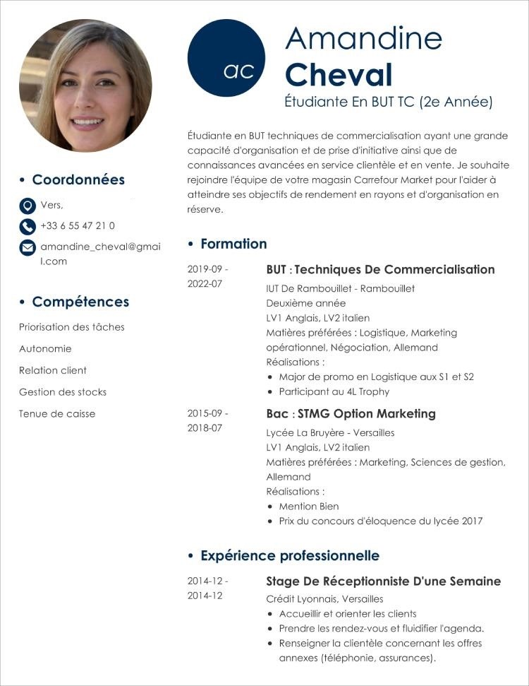 Faire un CV étudiant - exemple job étudiant et modèles