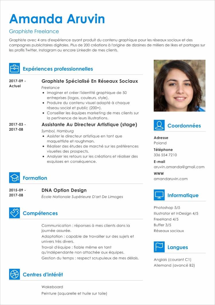 CV graphiste: exemple de CV de designer graphique / web