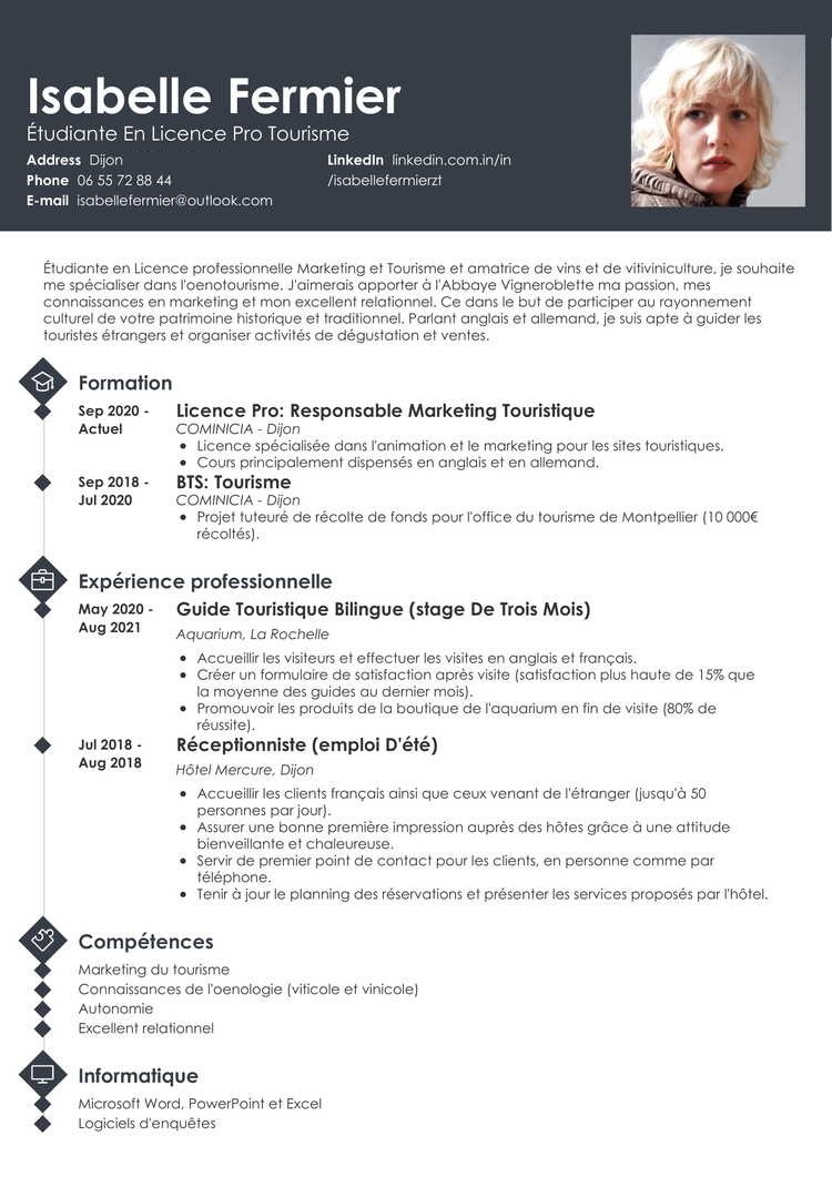 CV pour stage : guide et exemple à personnaliser