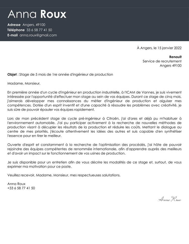 Exemples Des Formules De Politesse Pour Lettre De Motivation Lettre De ...